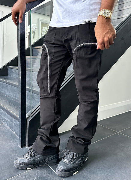 Vintage Flare Zipper Cargos - Black – EU - N V L T Y