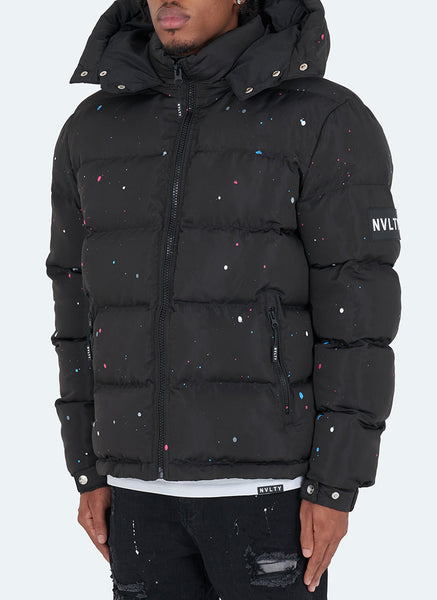 NVLTY - Paint Puffer Jacket - Black – EU - N V L T Y