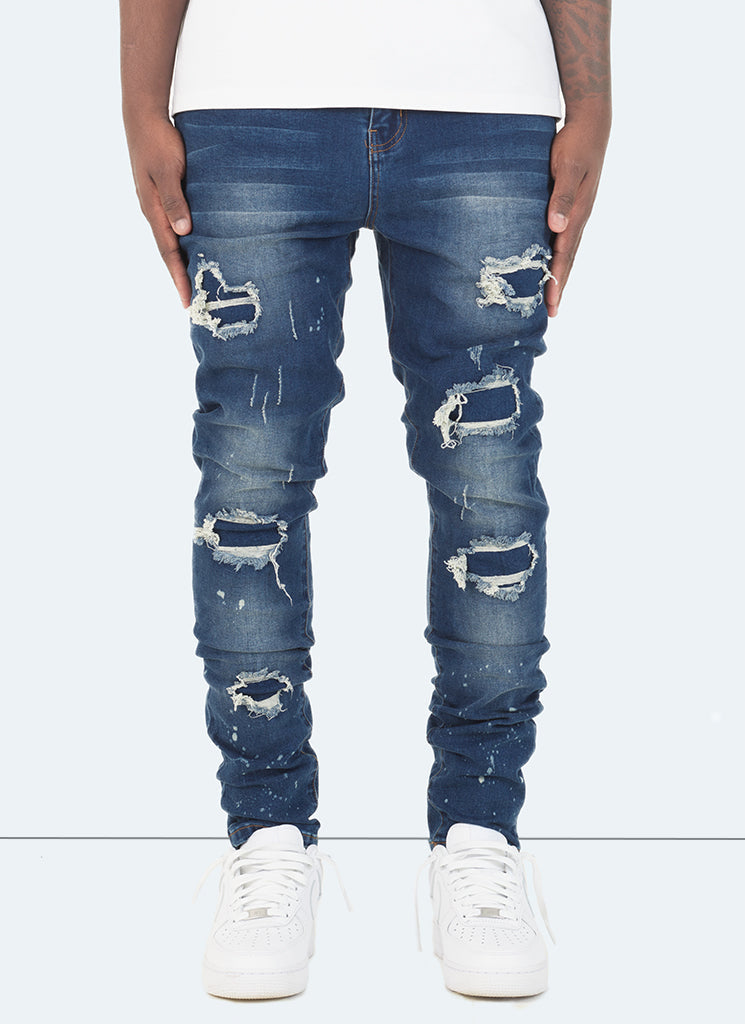 Triple Patchwork Jeans - Dark Blue – EU - N V L T Y